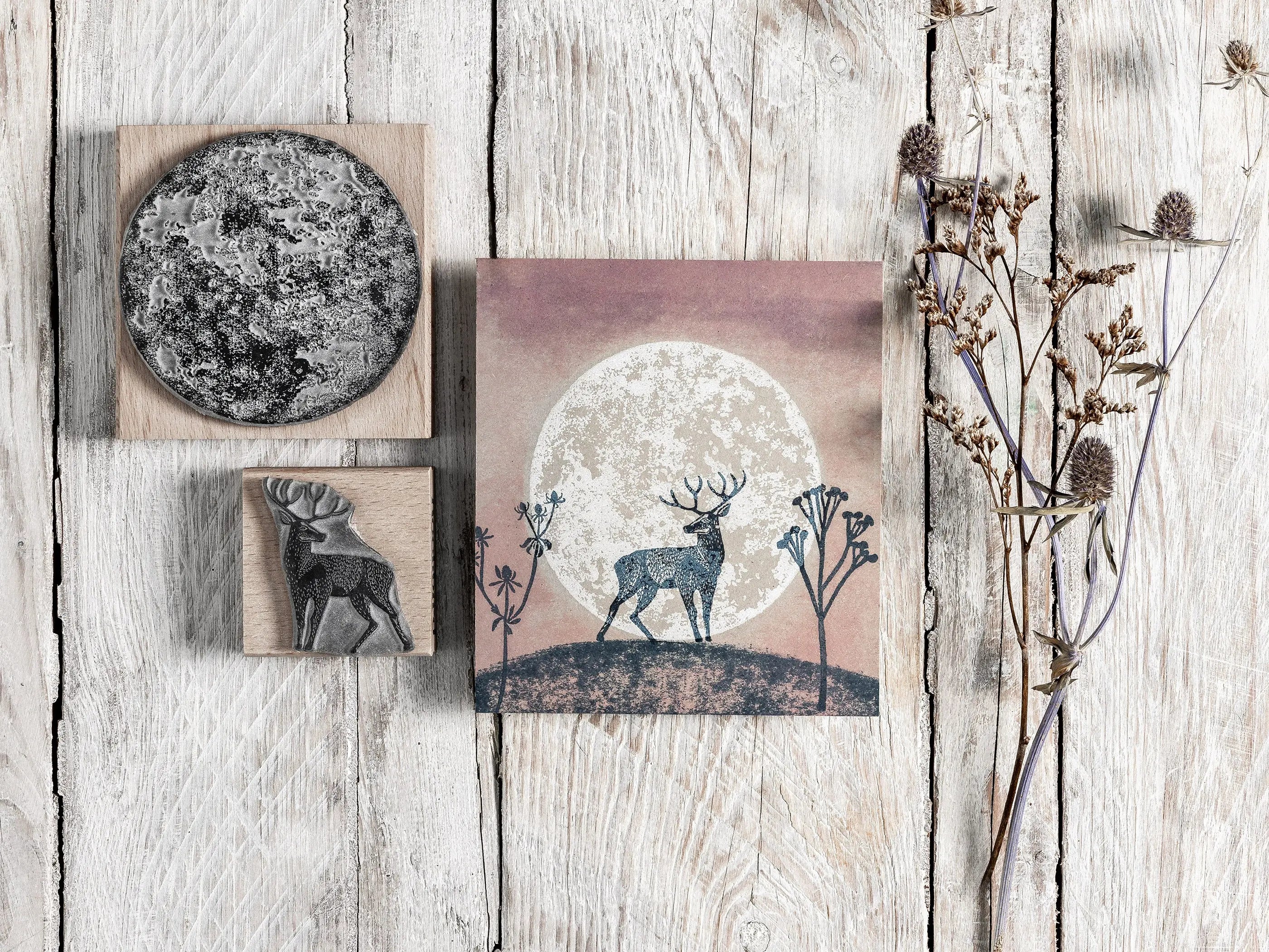 Light up Your Card Making with our new Full Moon and Stag Stamps ...