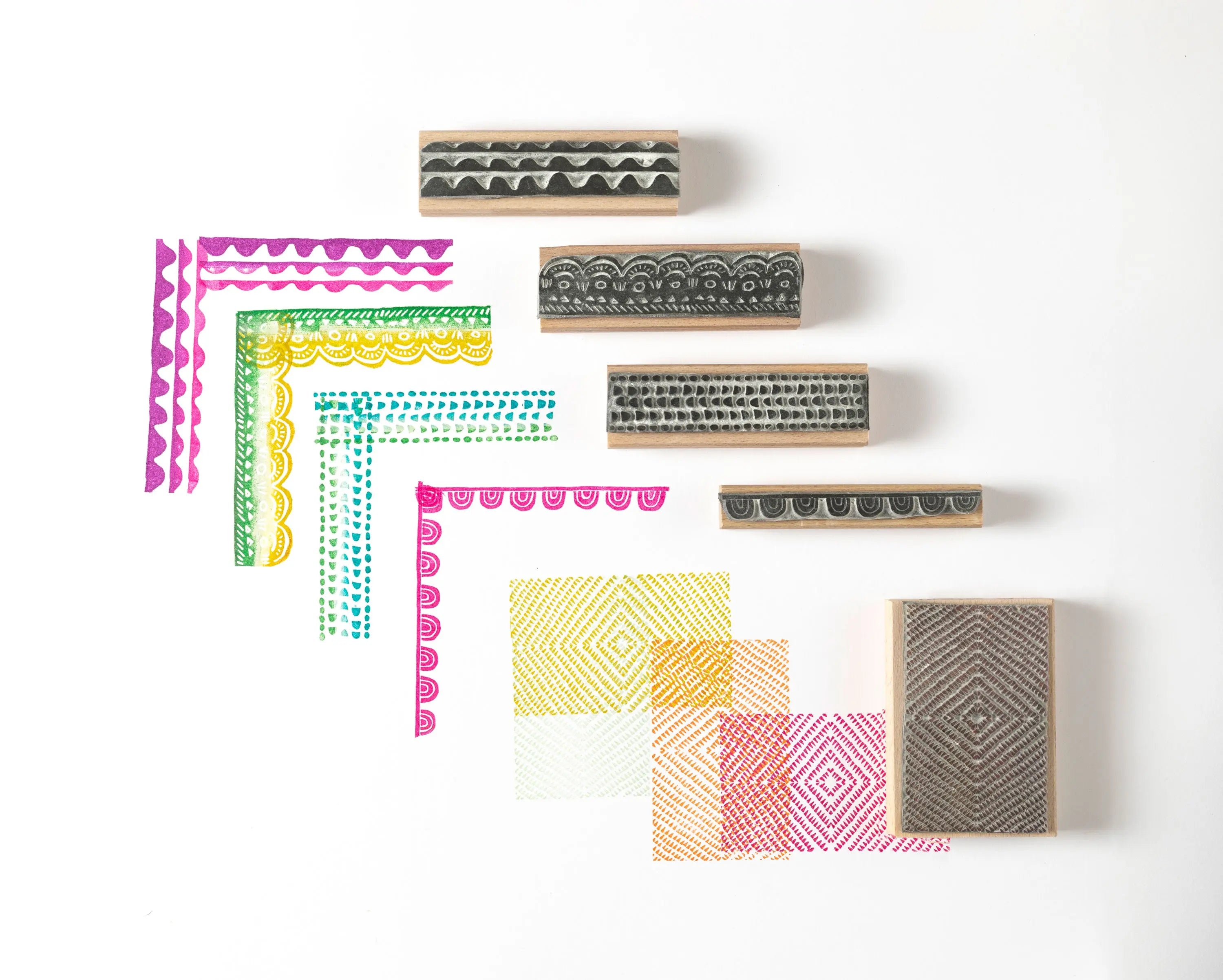 Border and Texture Rubber Stamps for Card making – Noolibird