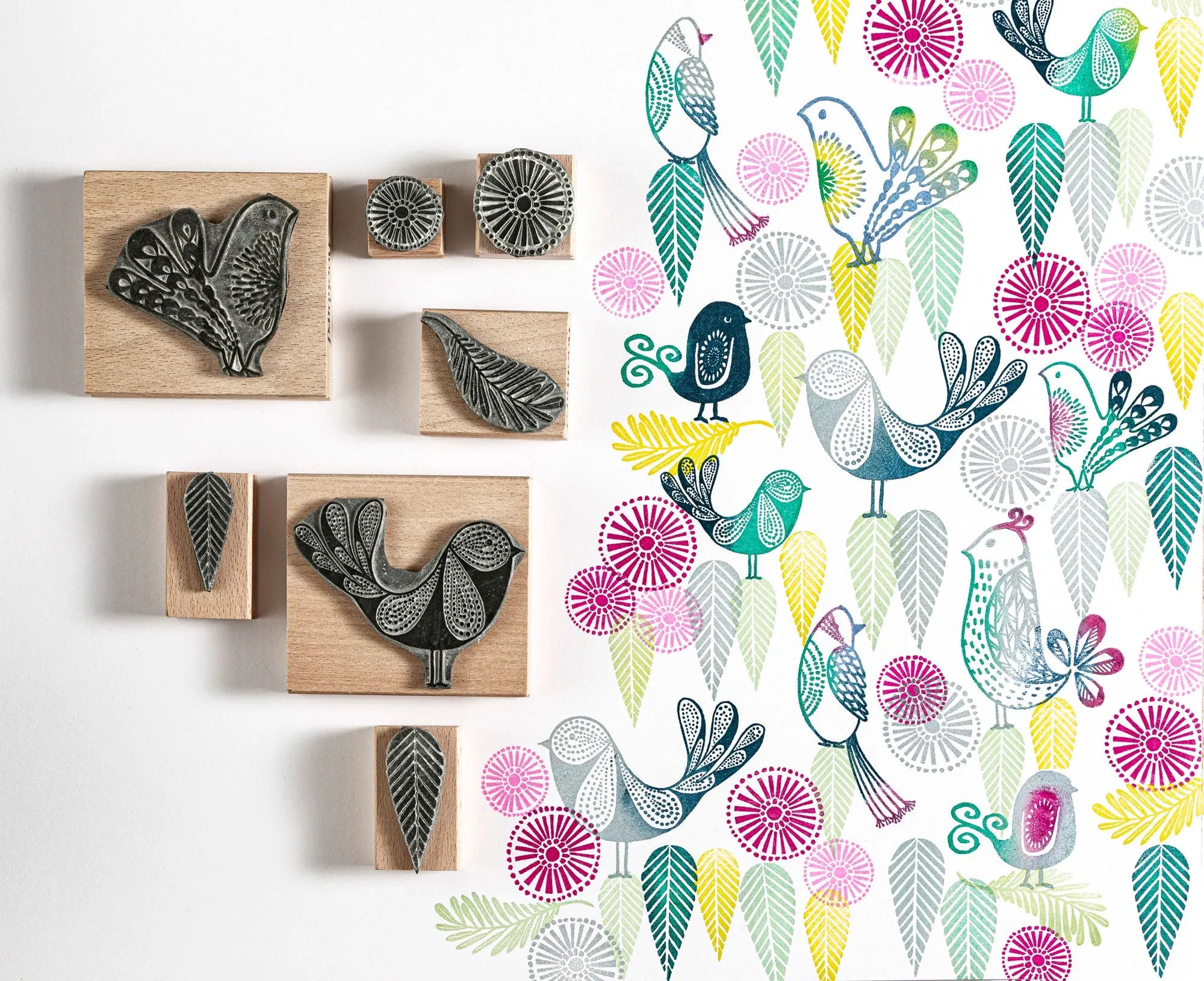 Happy Bird Rubber Stamps, Retro Bird Stamp, Little Birdie Rubber Stamps ...